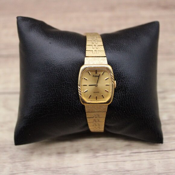 Pulsar | Accessories | Vintage Pulsar Watch Womens Gold Tone Stainless ...